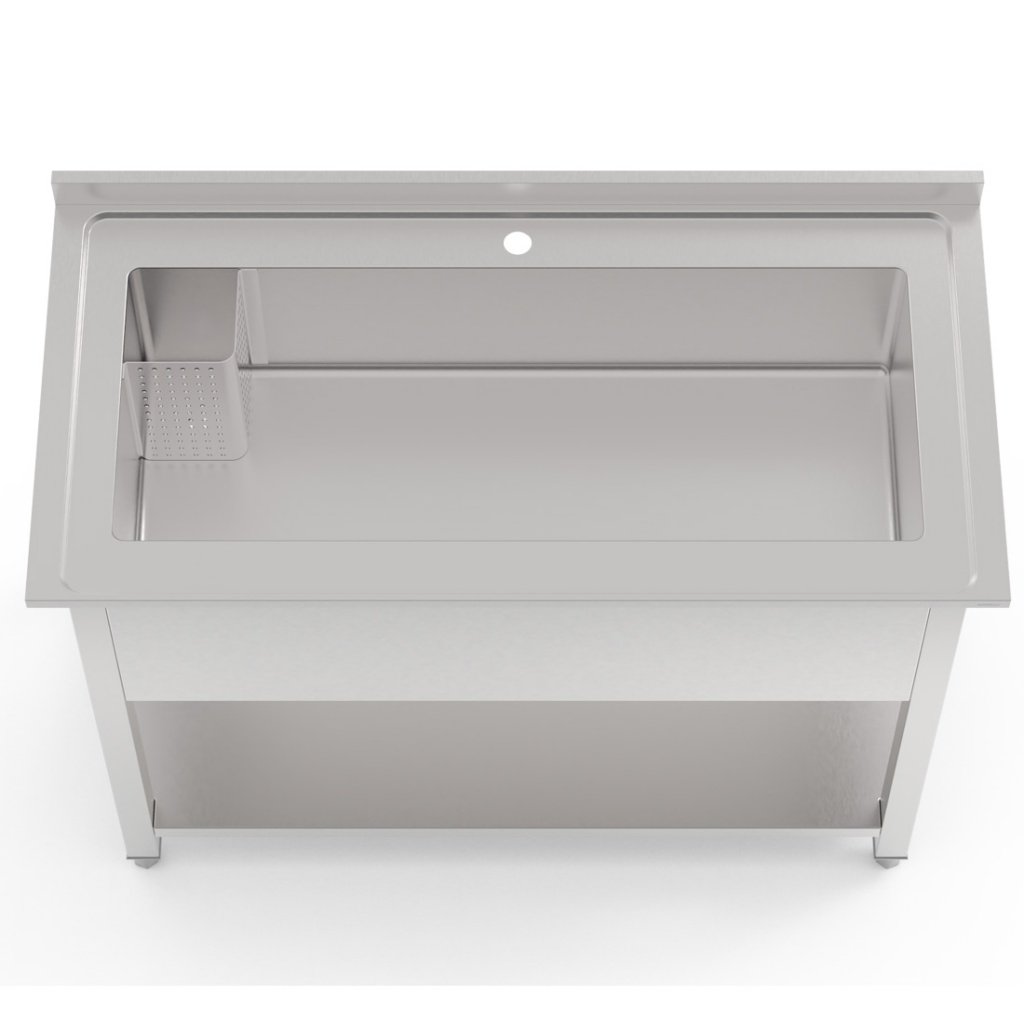 1200mm Wide Stainless Steel Extra Wide Single Pot Wash Catering Sink ...