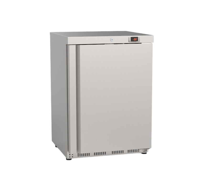 130 Litre Single Door Under Counter Stainless-Steel Fridge – UPRIGHT ...