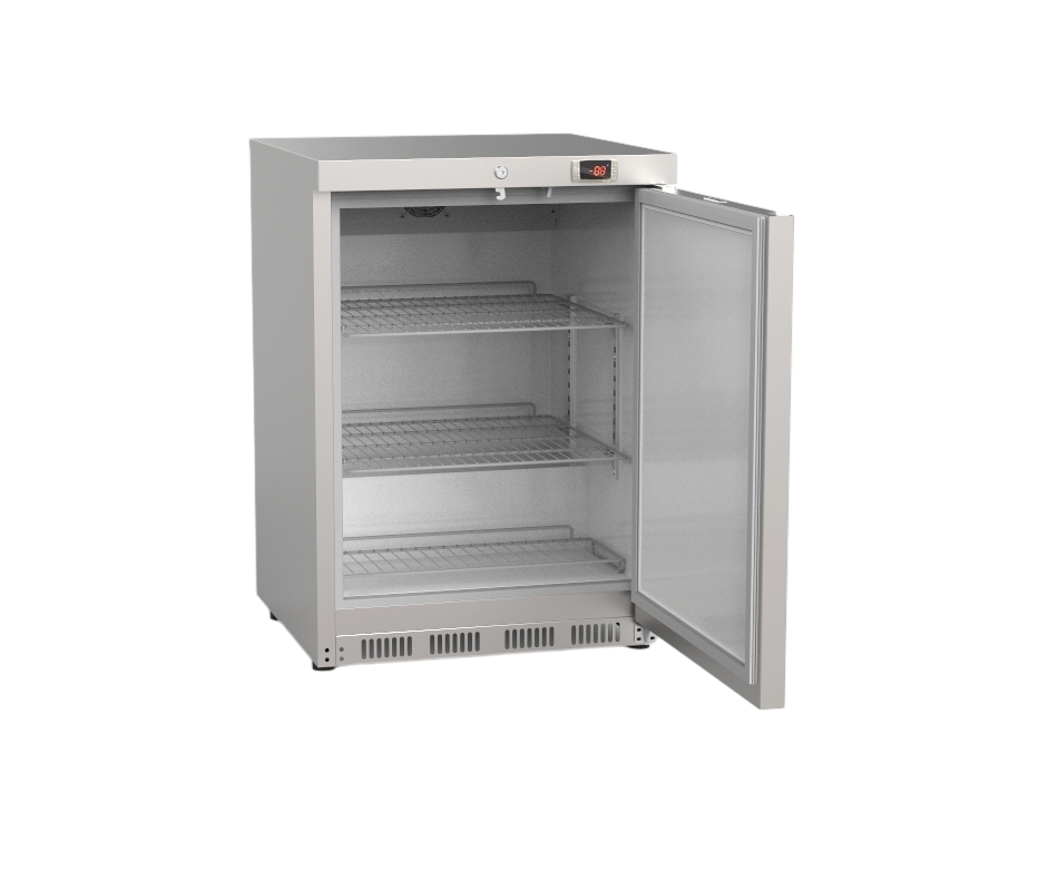 130 Litre Single Door Under Counter Stainless-Steel Fridge – UPRIGHT ...