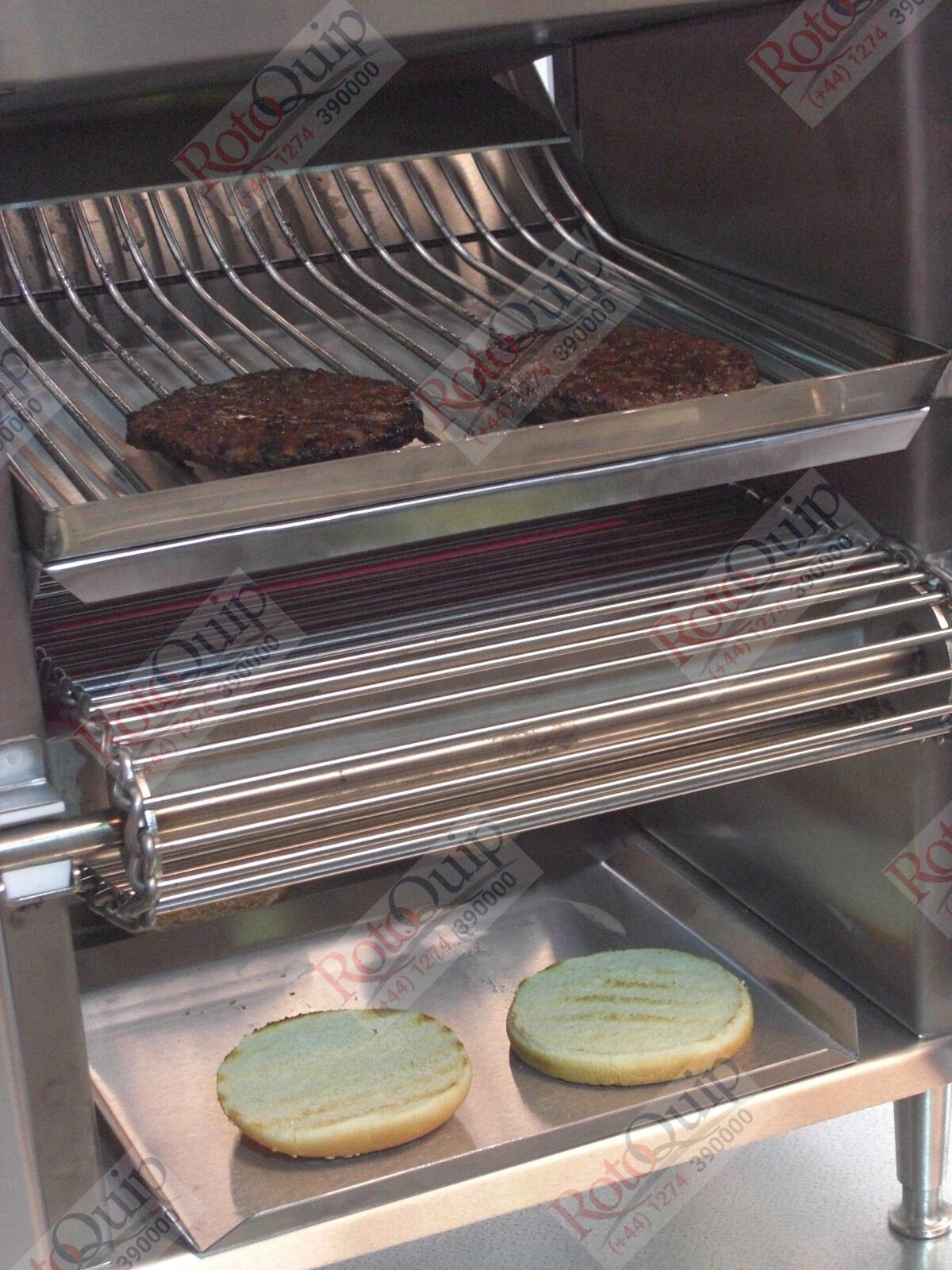 RBB-236 – Electric Conveyor Burger Broiler + Bun Toaster – Roto Quip