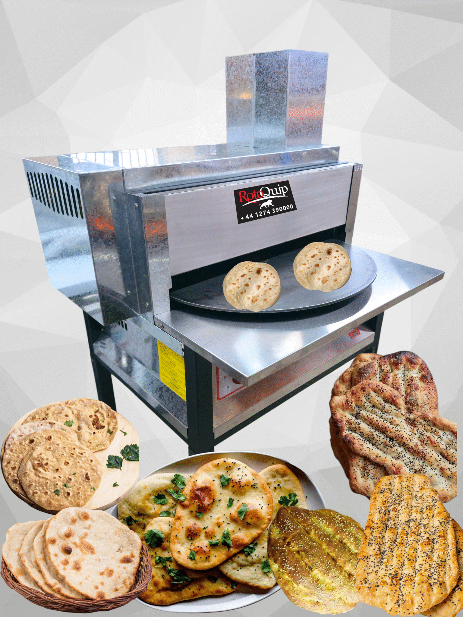 RD-30 DELUXE Automatic Rotating Gas Tandoori Roti/Nan oven 300 pcs/Hr ...